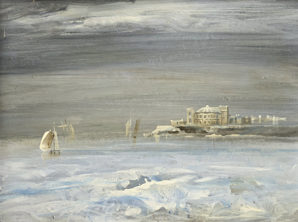 Painting Seascape, artist Lucien Dulfan