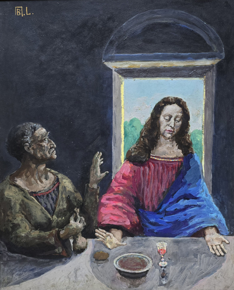 Painting The Last Supper, artist Viktor Pavlov - sold